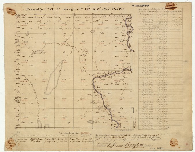 Monday: Map Day! – Mequon’s First Survey, 1836-1837 | Clark House Historian