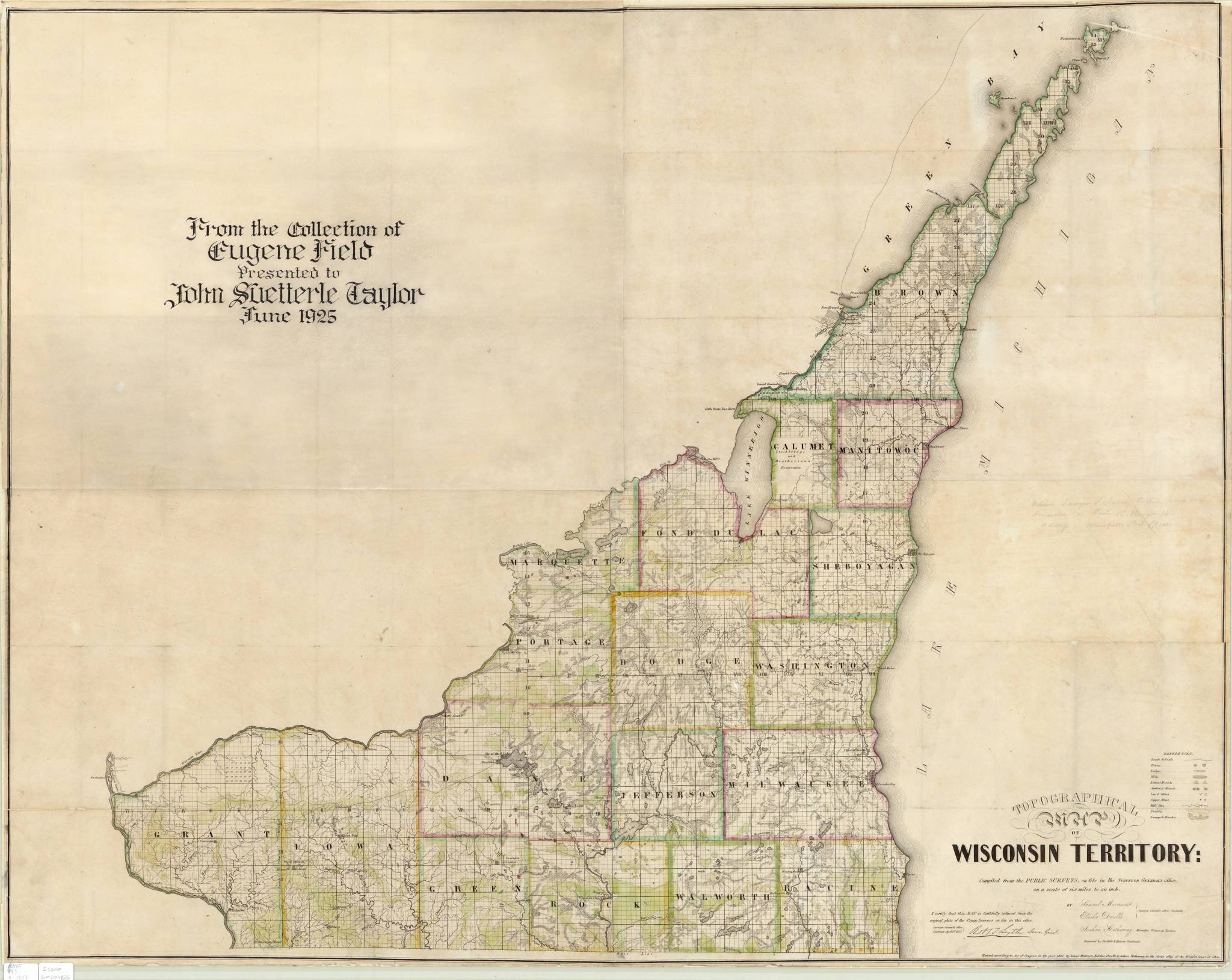 Monday: Map Day! – First official map of Wisconsin, 1837 | Clark House ...